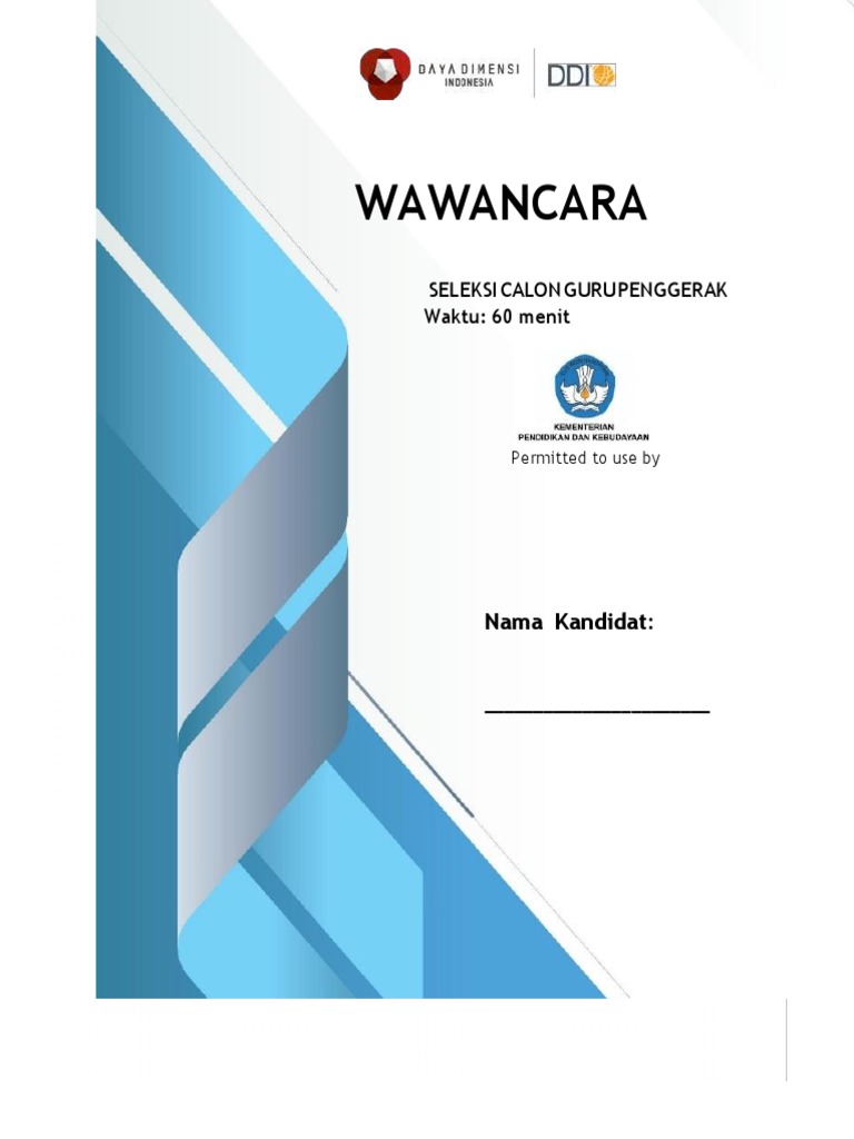 Format Penilaian Wawancara CGP Khairulbasri PS Sumbar 150721 | PDF