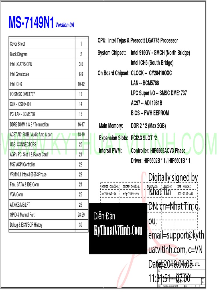 MSI MS-7149 Motherboard Overview | PDF | Computer Hardware | Physical ...