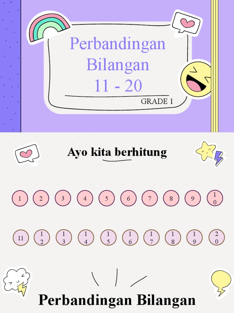 Perbandingan Bilangan 11-20 | PDF