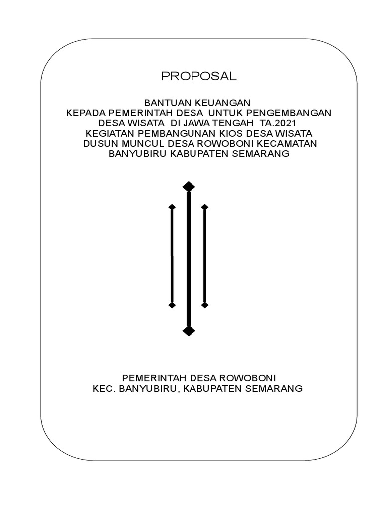 Proposal Desa Wisata Rowoboni 2021 | PDF