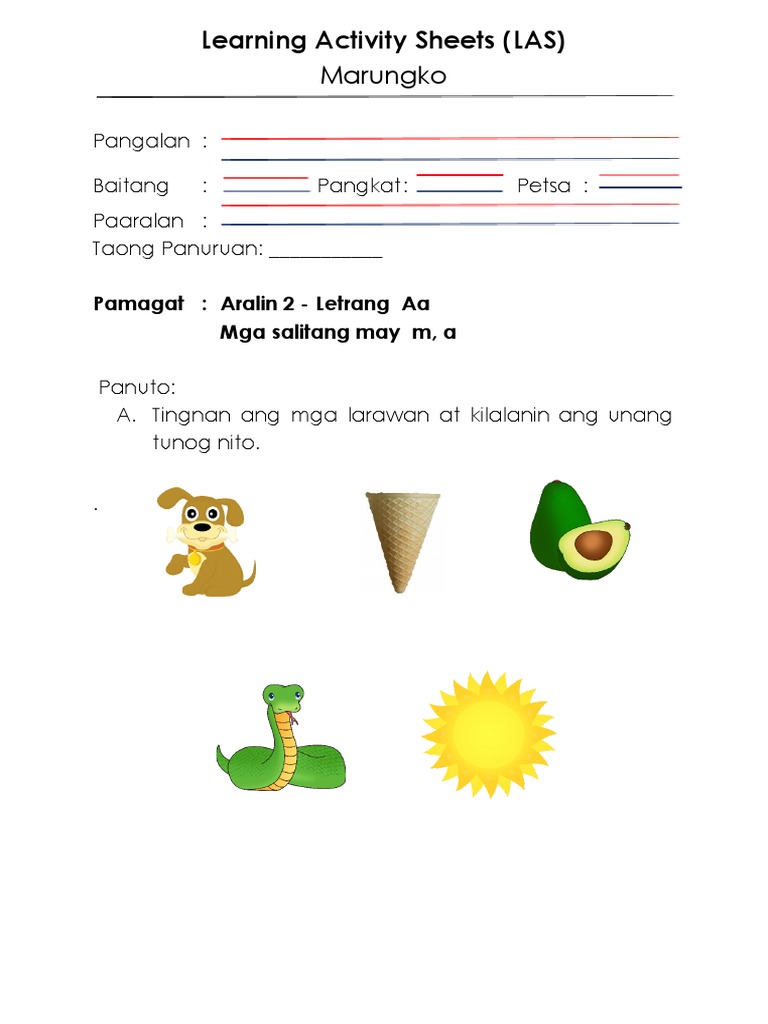 ARALIN 2- Aa - MARUNGKO- LAS.docx | PDF