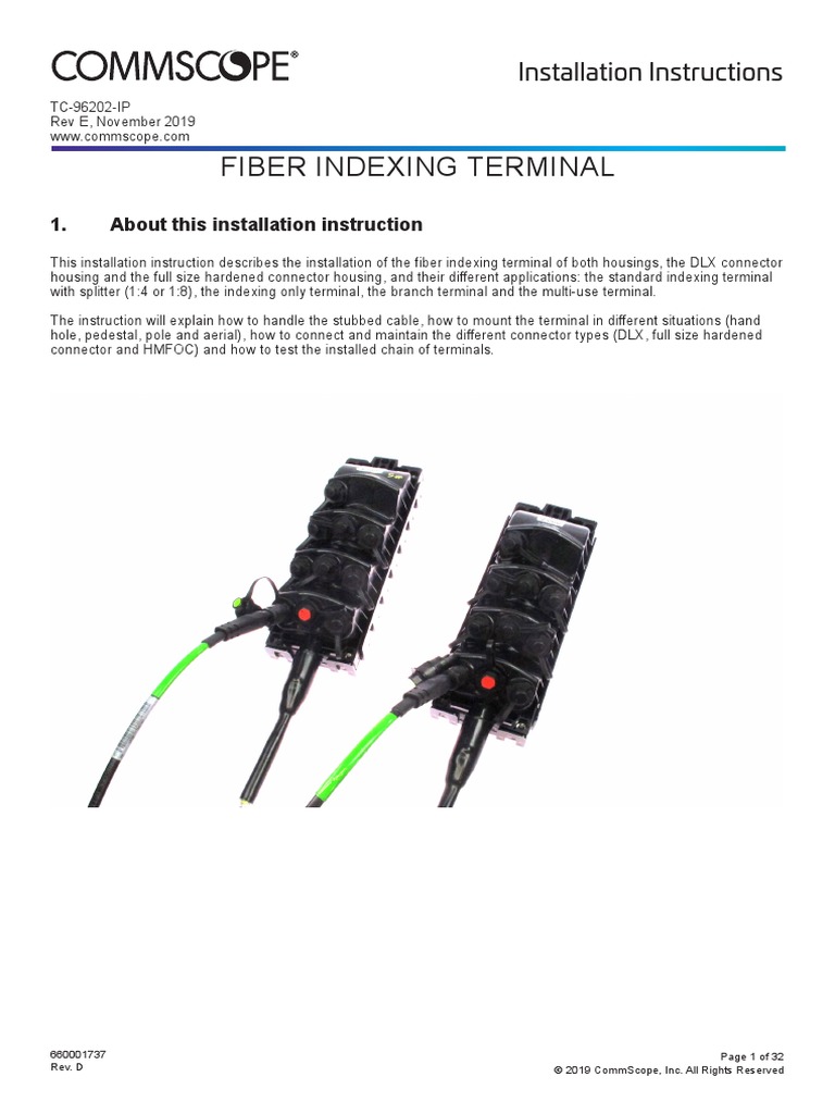 TC-96202-IP Fiber Indexing Terminals | PDF