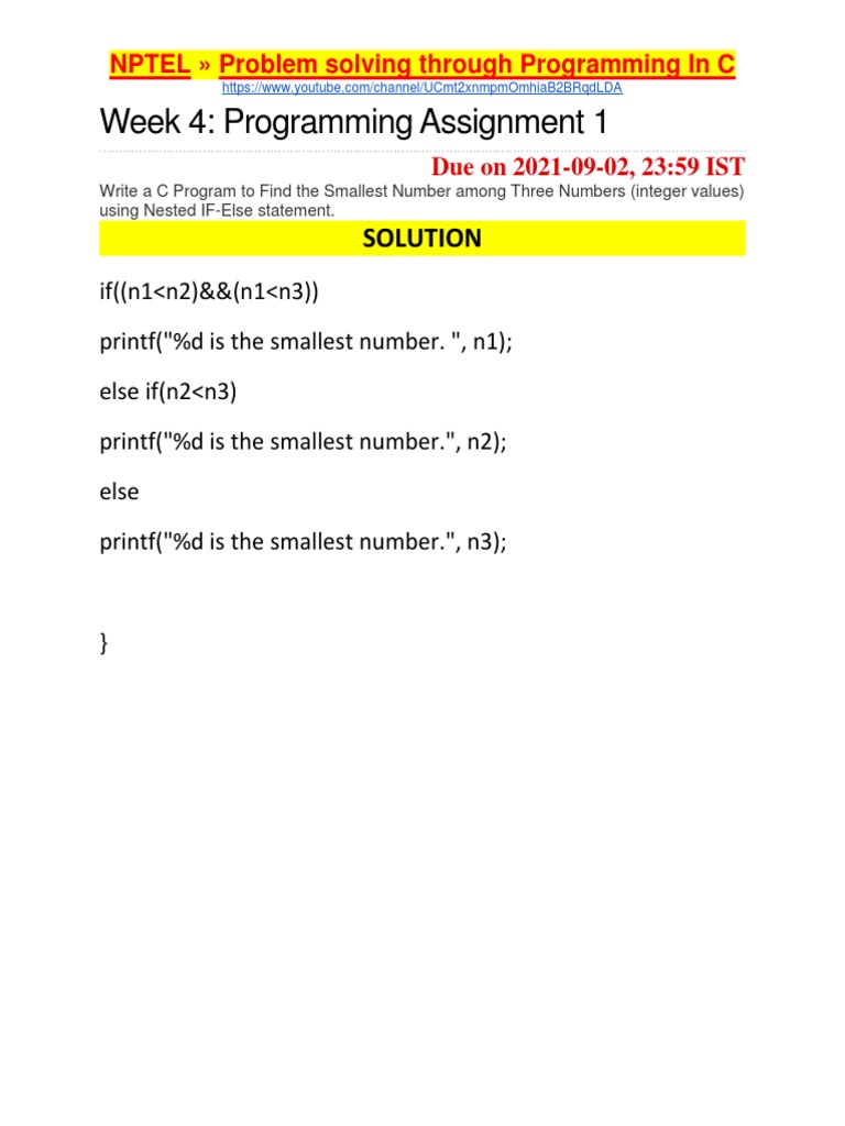 Problem Solving Through Programming In C Week 4 Programming Assignment Pdf Triangle 7494