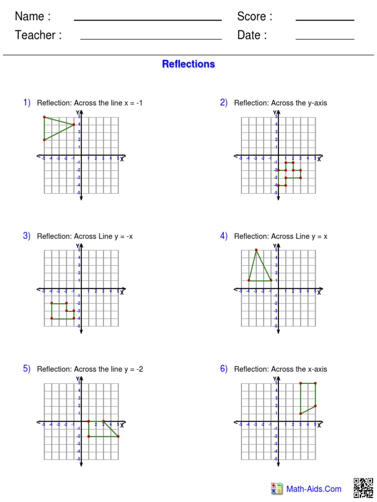 Transformation Reflections | PDF | Geometry | Mathematical Notation