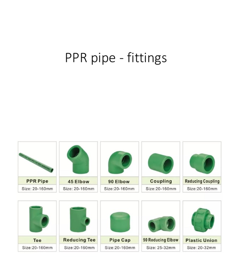 Plumbing - PPR Pipe - Fittings-P1 | PDF