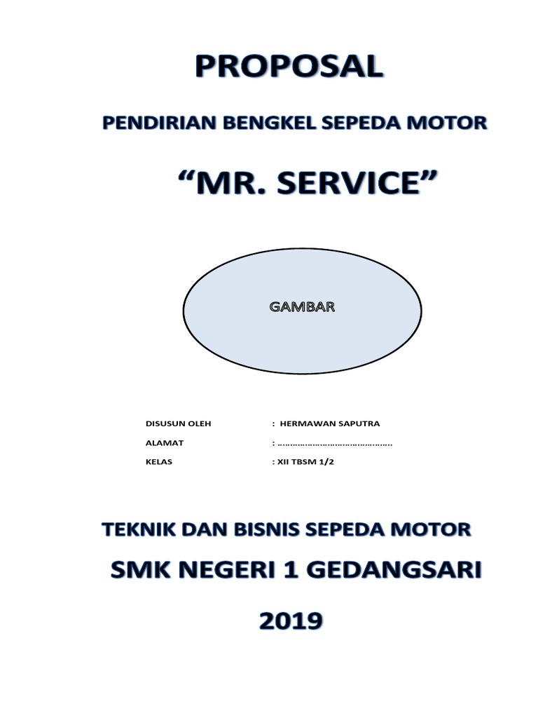 Contoh - Proposal Pendirian Usaha Bengkel Motor | PDF