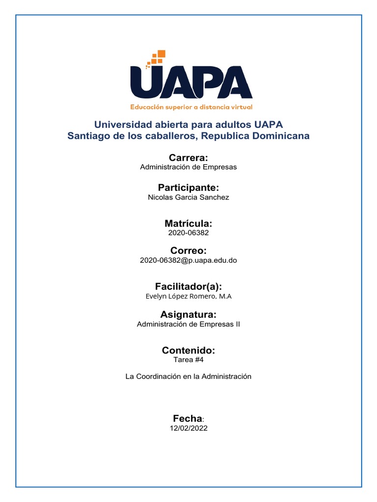 Tarea 4 ADMIN | PDF | Business | Planificación