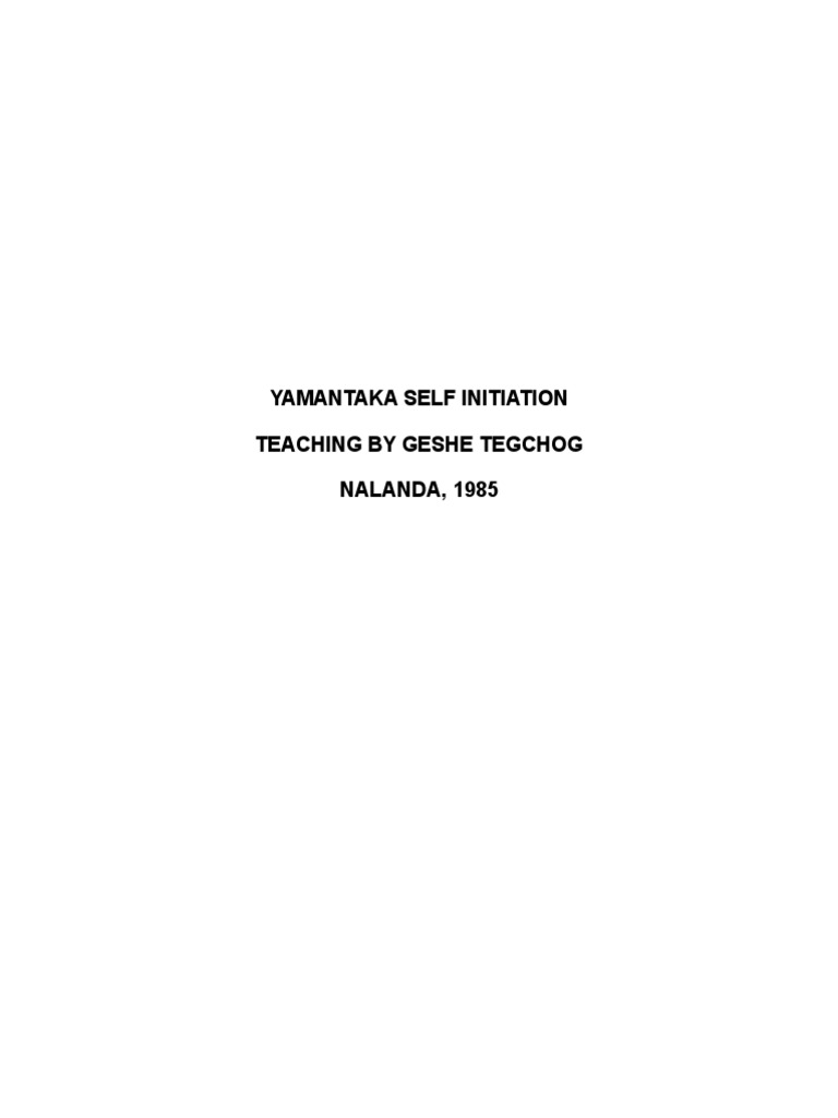 Geshe Jampa Tegchok - Yamantaka Self Entry Commentary | PDF | Tantra | Mandala
