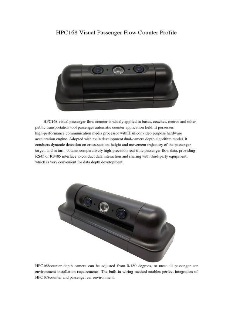 HPC168 Passenger Flow Counter Overview | PDF | Real Time Computing | Video