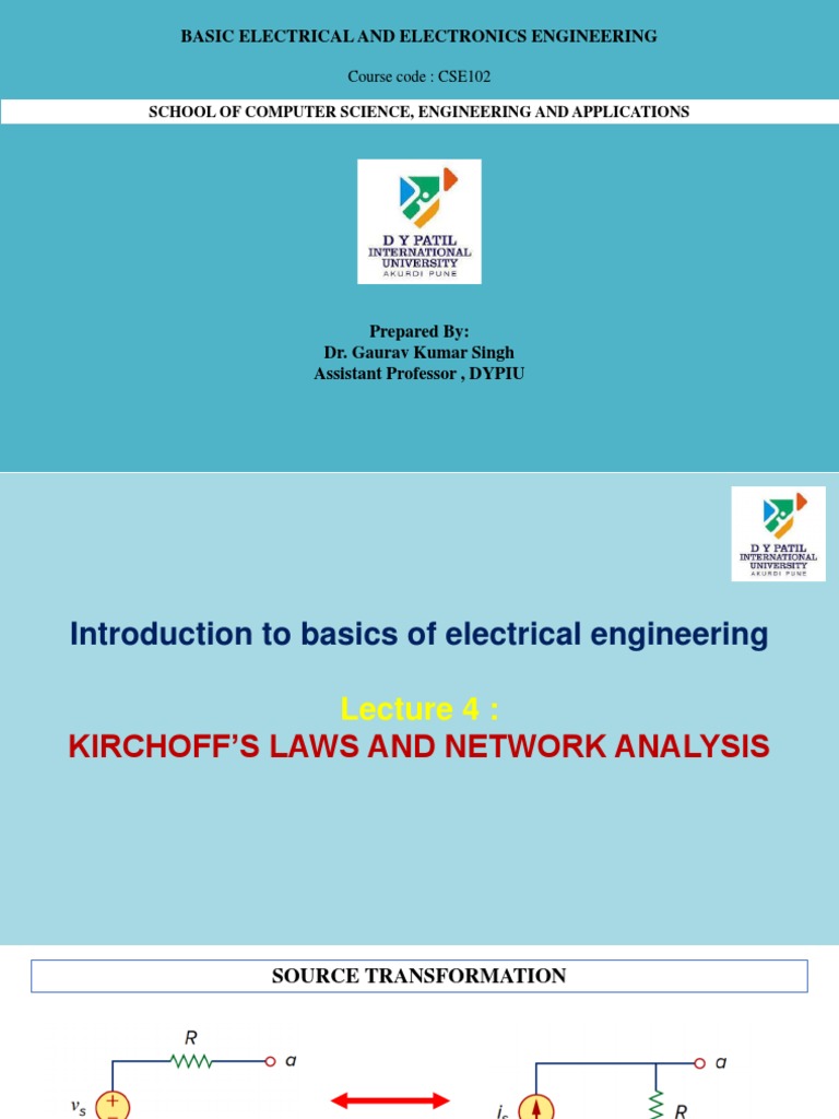 BEE UNIT 1 Lecture 4 KCL KVL Netwok Analysis | Download Free PDF ... BEE UNIT 1 Lecture 4 KCL KVL Netwok Analysis | Download Free PDF ...