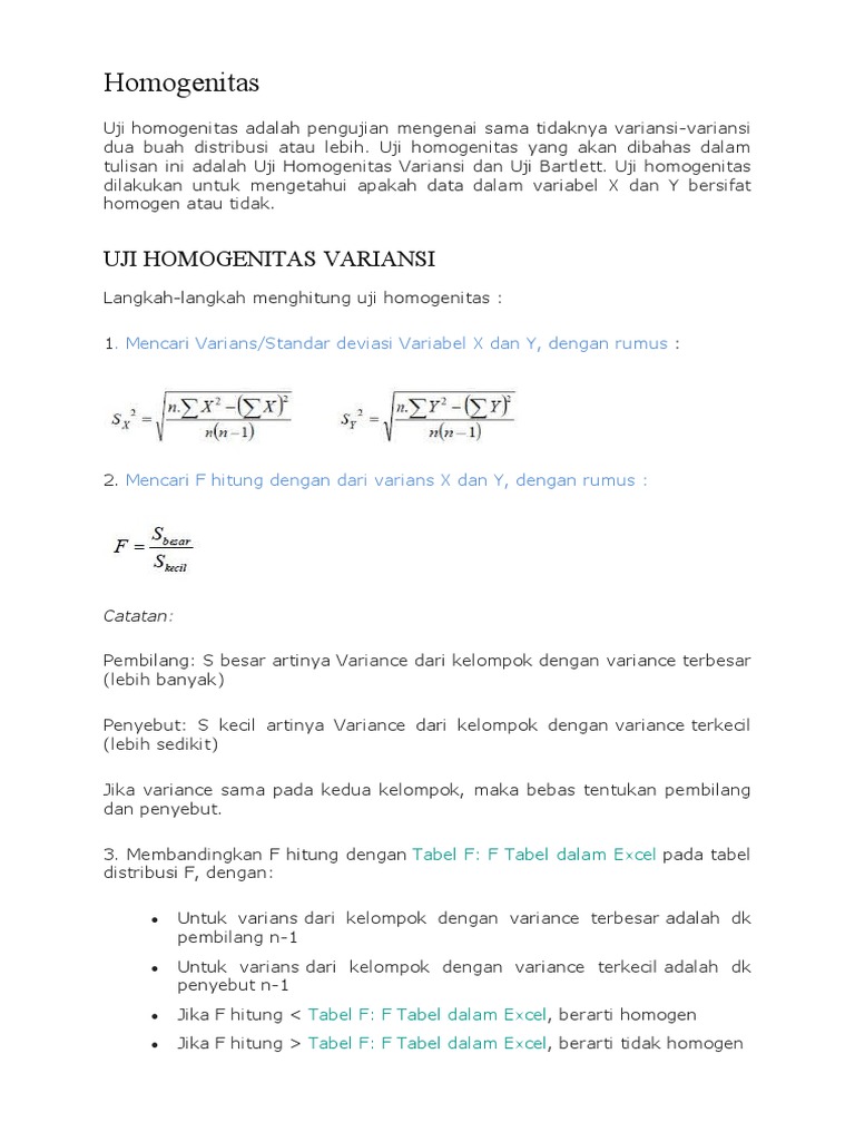 Homogenitas | PDF