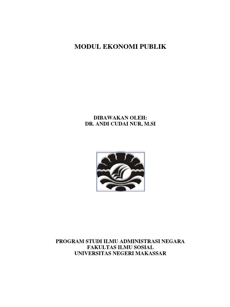Modul Ekonomi Publik - pdf2 | PDF | Pengelolaan Keuangan & Uang | Politik