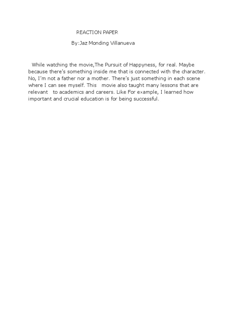 Reaction Paper | PDF Reaction Paper | PDF