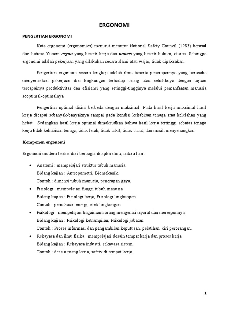 ERGONOMI | PDF