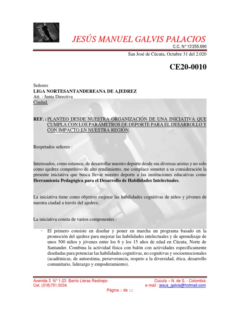 CE 20-0010 - Deporte para El Desarrollo | PDF