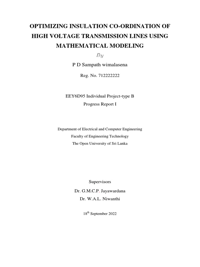 Optimizing Insulation Coordination of HVTL | PDF | Electric Power ...
