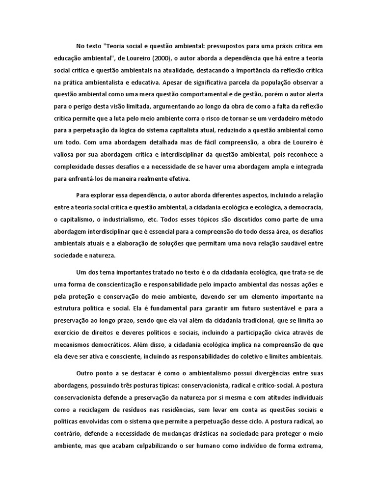Resenha Crítica - David Willian Santos 804356 | PDF | Sociologia ...