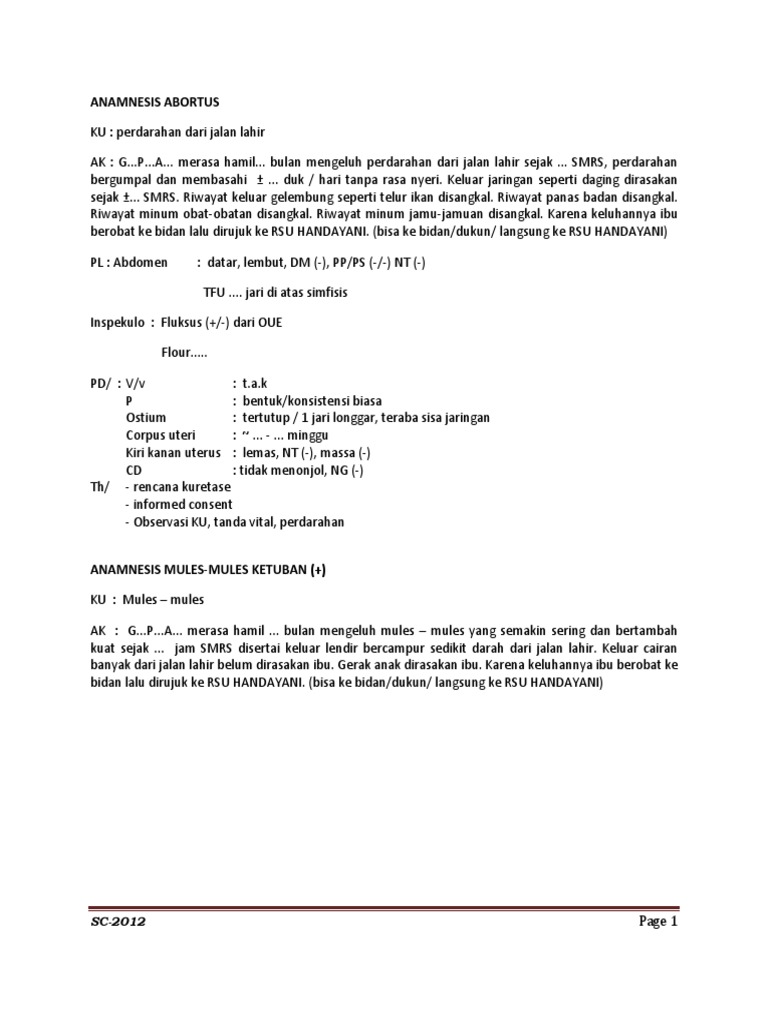 Template Bidan | PDF