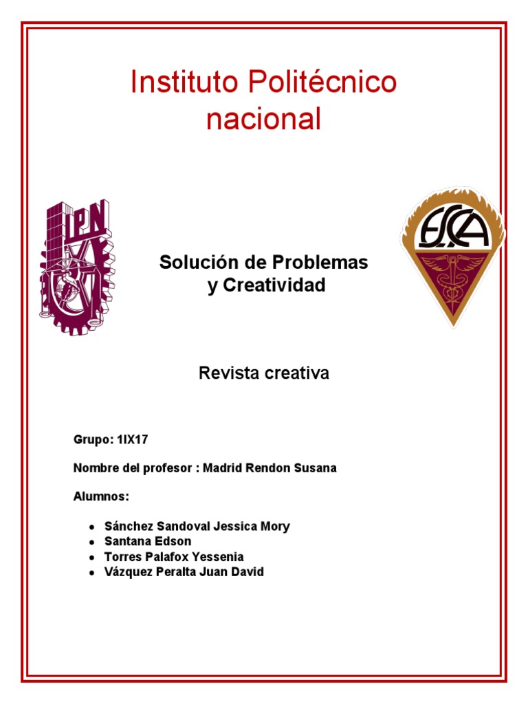 Revista Creativa - Equipo 5 | PDF | Creatividad | Pensamiento