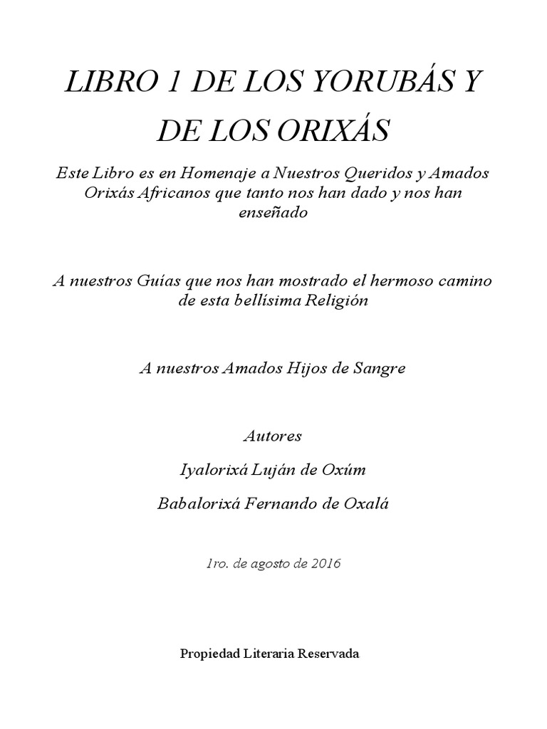 Simbología de los Orixás Yoruba | PDF