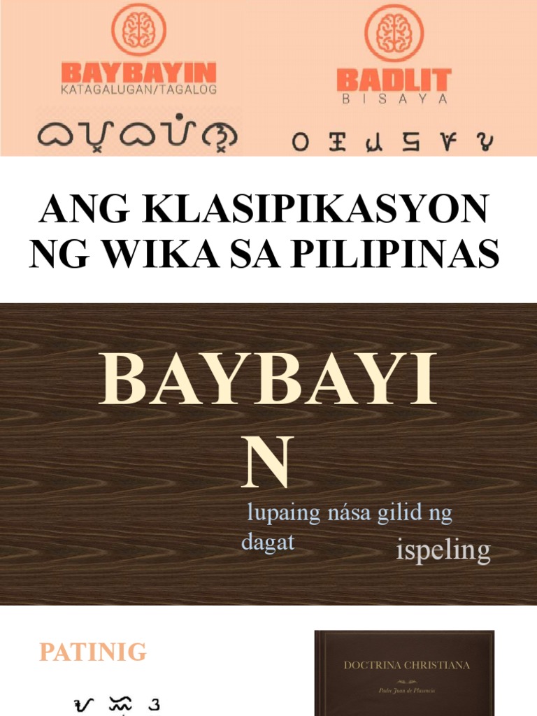 1.3-Baybayin_Badlit-at-Klasipikasyon-ng-Wikas-sa-Pilipinas | PDF