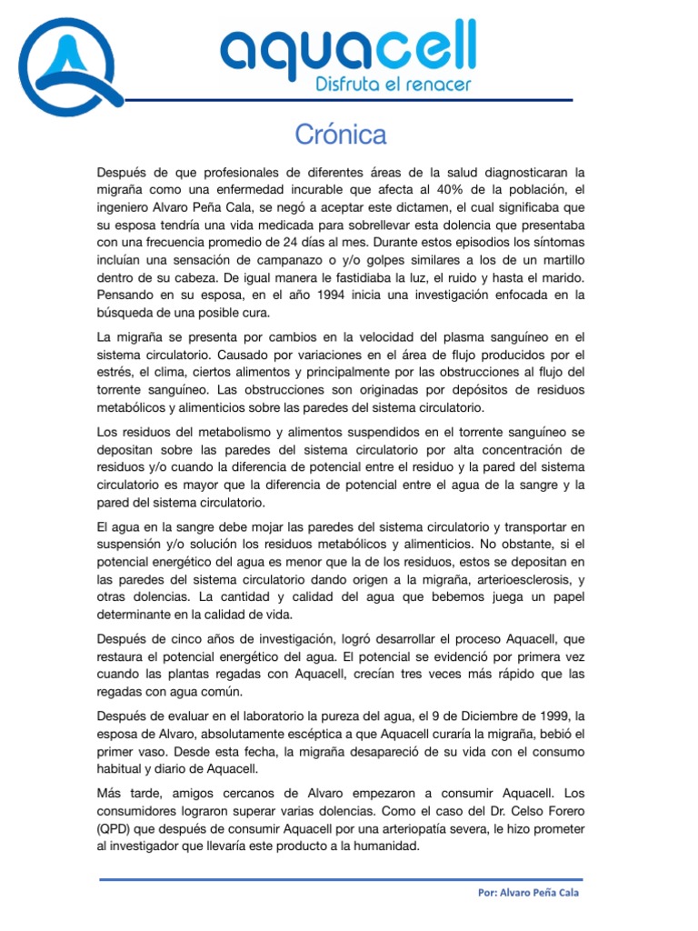 Aquacell 2022 | PDF | Agua | Deshidración