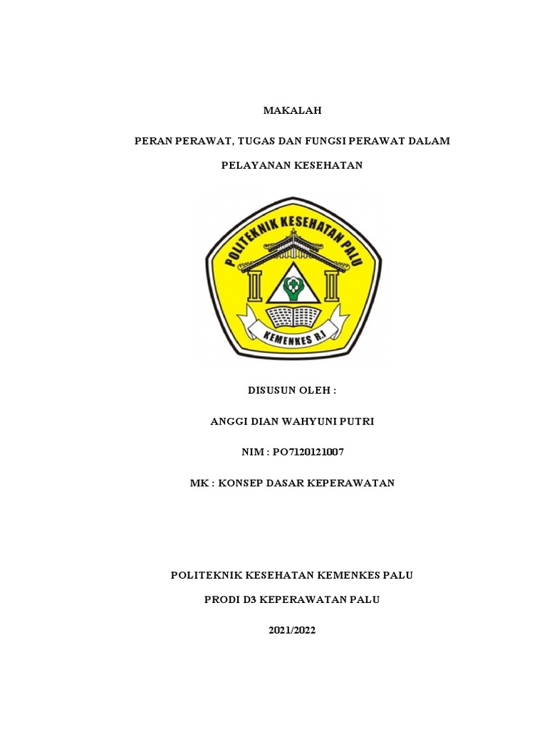 Makalah Konsep Dasar Keperawatan Tingkat 1 | PDF