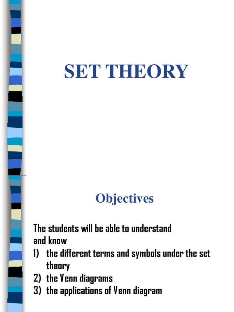 Set Theory | PDF | Set (Mathematics) | Mathematical Objects
