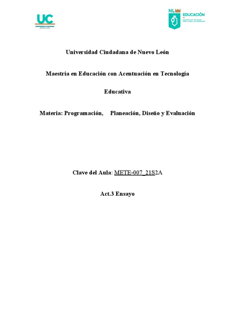 Actividad 3 ABC | PDF | Plan de estudios | Aprendizaje