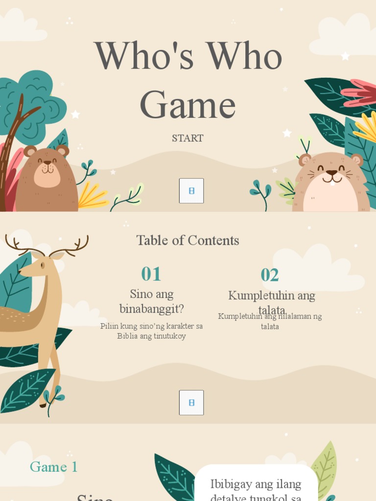 Whos Who Game | PDF