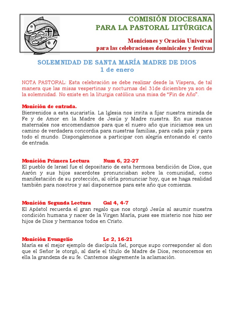 Moniciones Enero-2019-ciclo-C | PDF | Misa (liturgia) | Pascua de ...