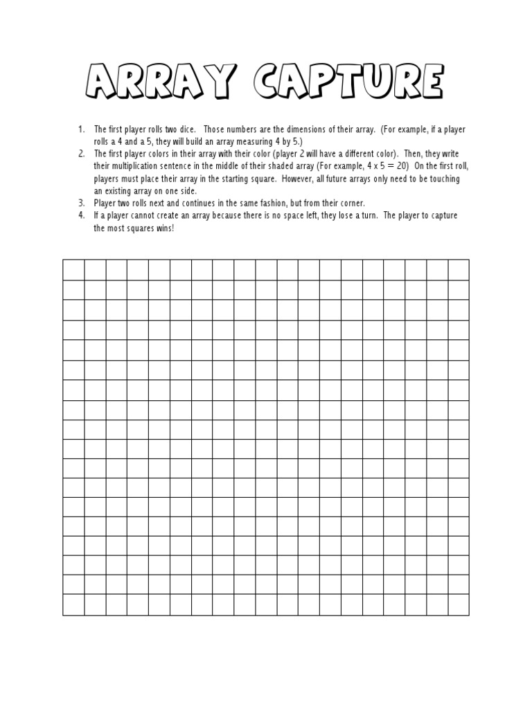 Array Capture Game | PDF