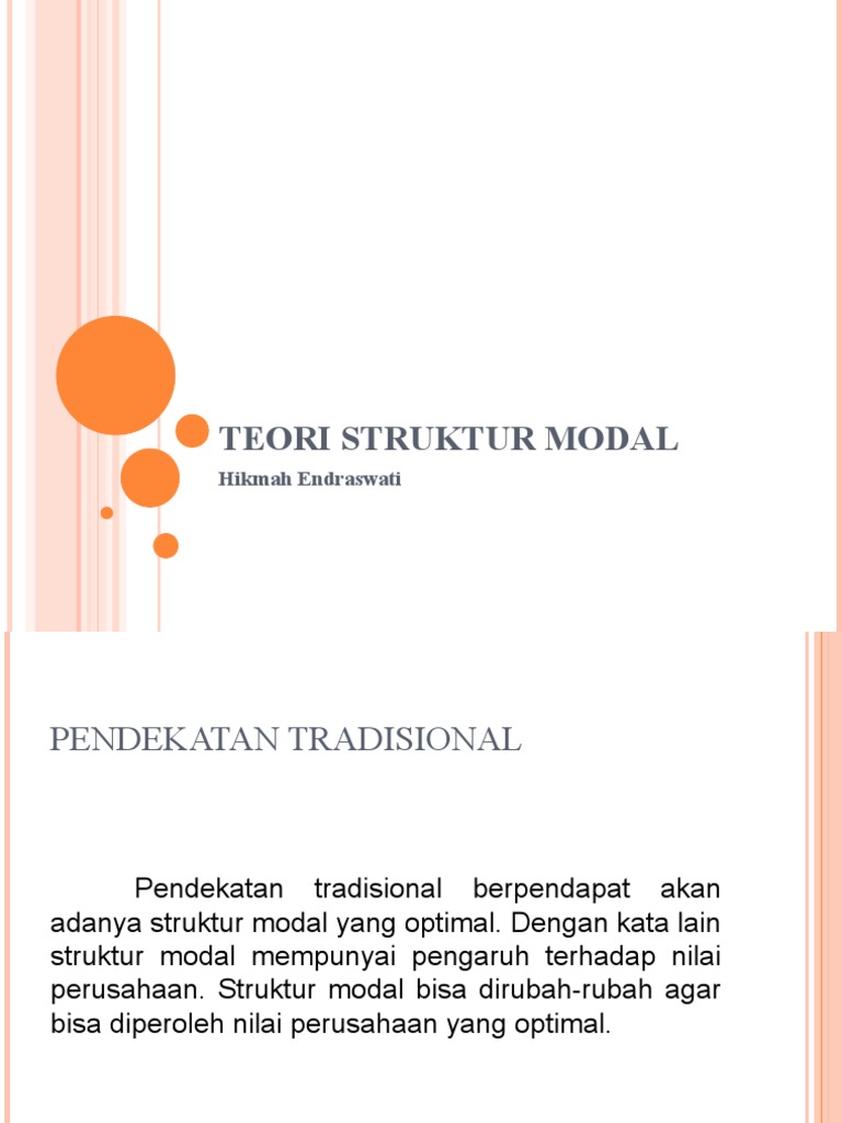 Bab 9 Teori Struktur Modal | PDF
