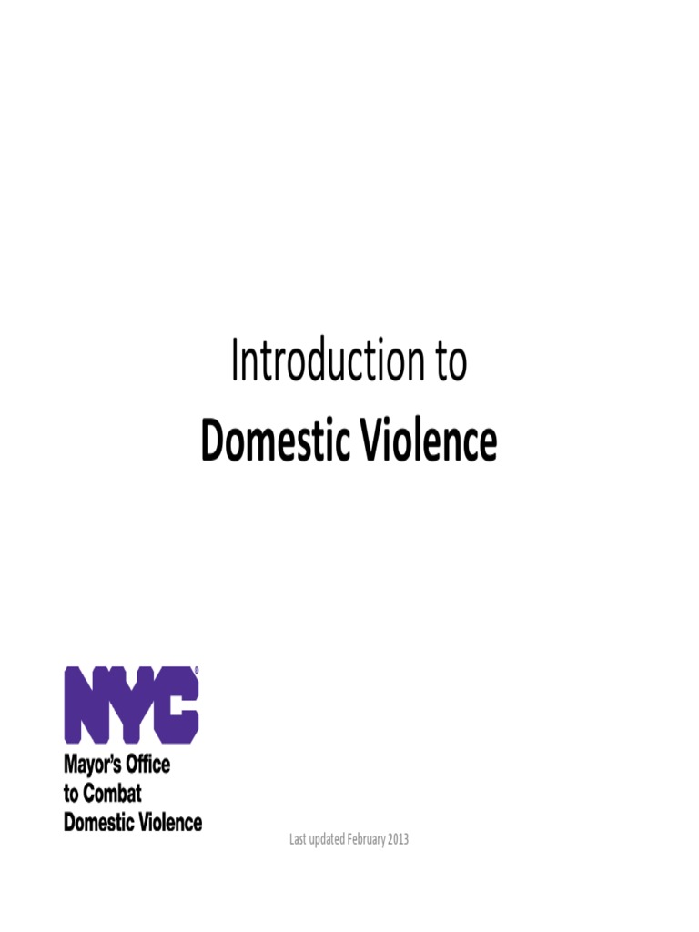 Intro To Domestic Violence Presentation | PDF | Domestic Violence ...