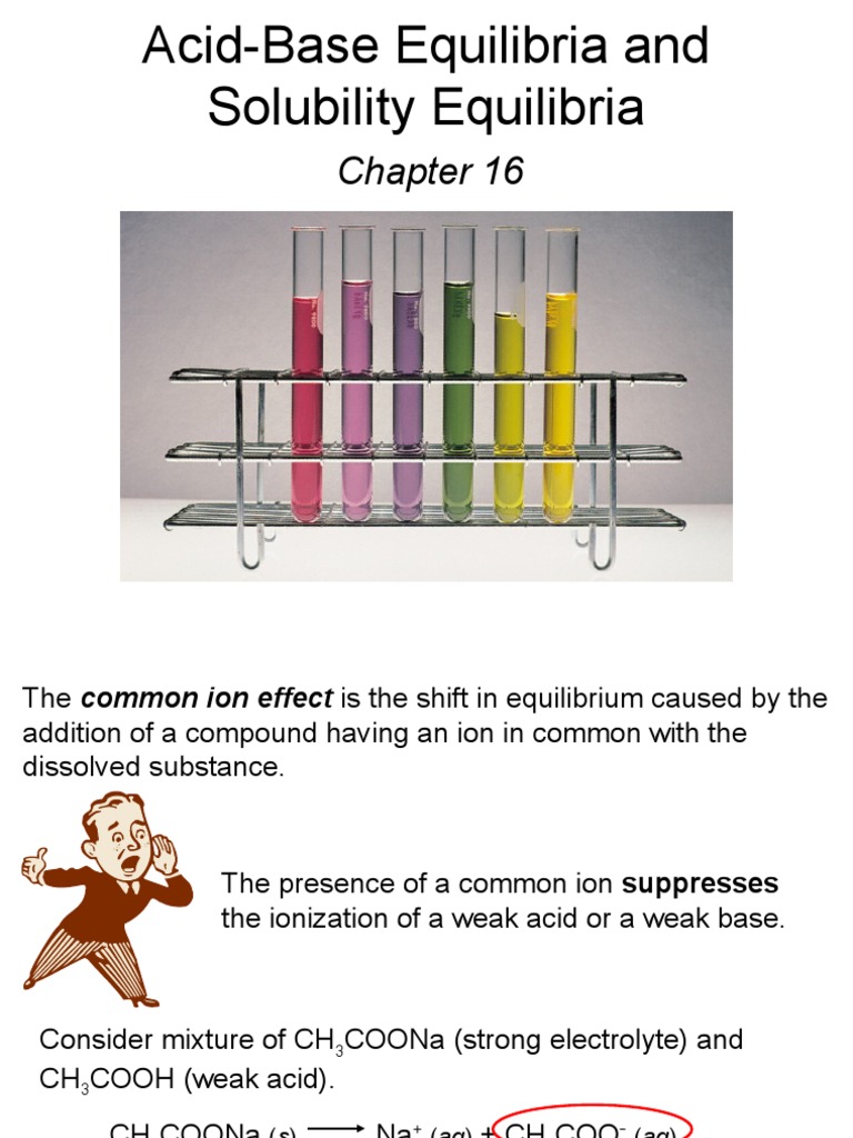 Chapter 16 Acid Base Equilibria and Solubility Equilibria | PDF | Acid Dissociation Constant | Acid