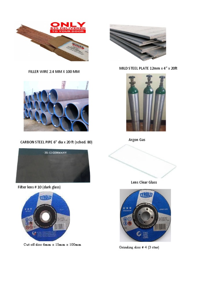 SMAW - GTAW - List of Tools, Exquipments and Consumableswith Pictures | PDF