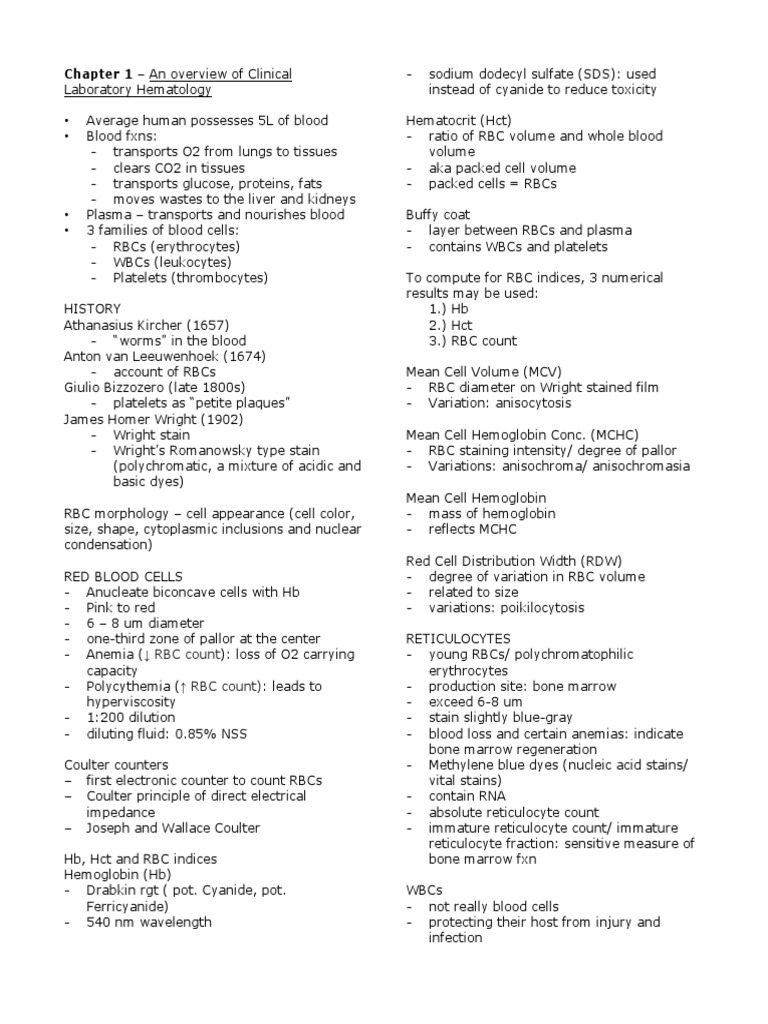 Chapter 1 - An Overview of Clinical Laboratory Hematology | Download ...