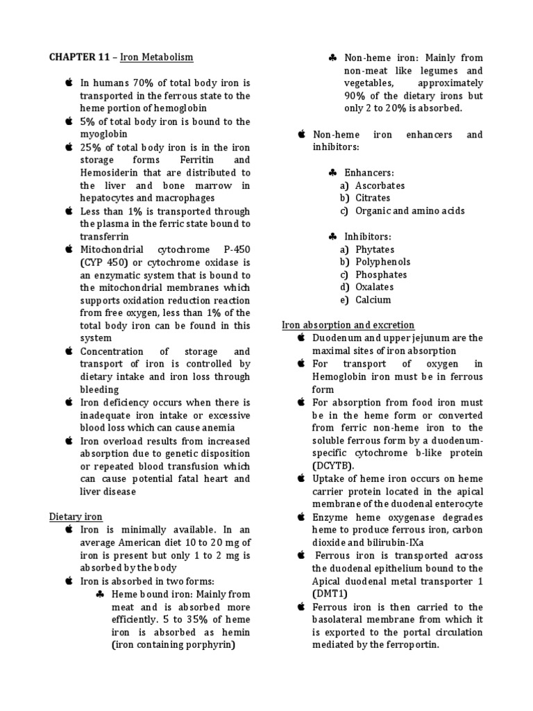 Iron Metabolism and Deficiency Insights | PDF | Iron | Medical Specialties
