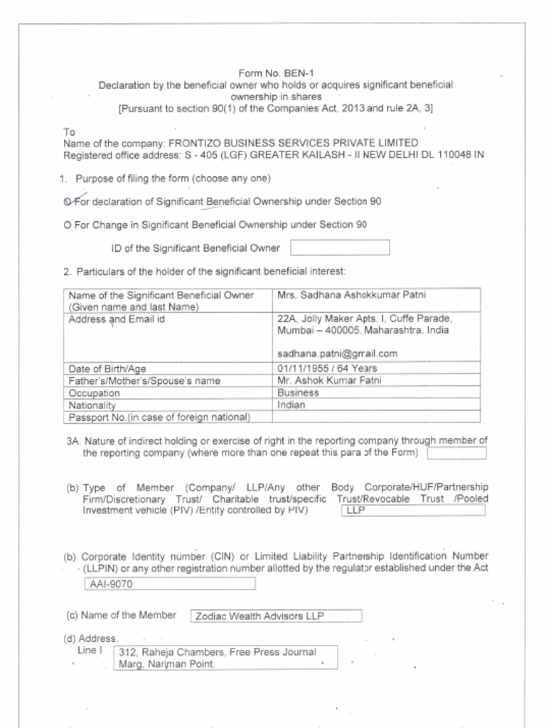 Declaration Under Section 90-10102019 | PDF
