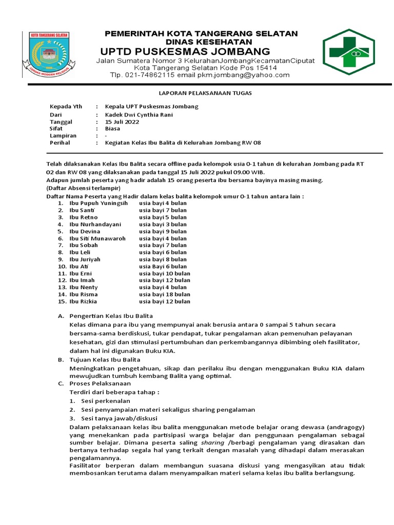 LPT Kelas Ibu Balita | PDF