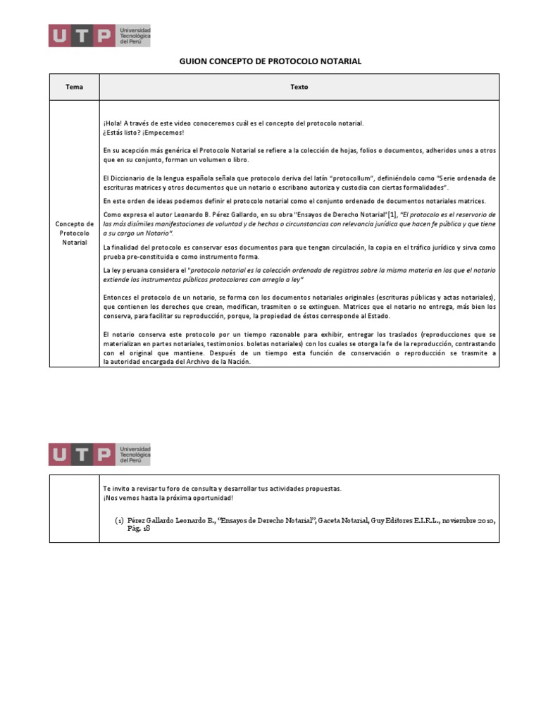 Concepto de Protocolo Notarial | PDF | Derecho Civil (Common Law ...