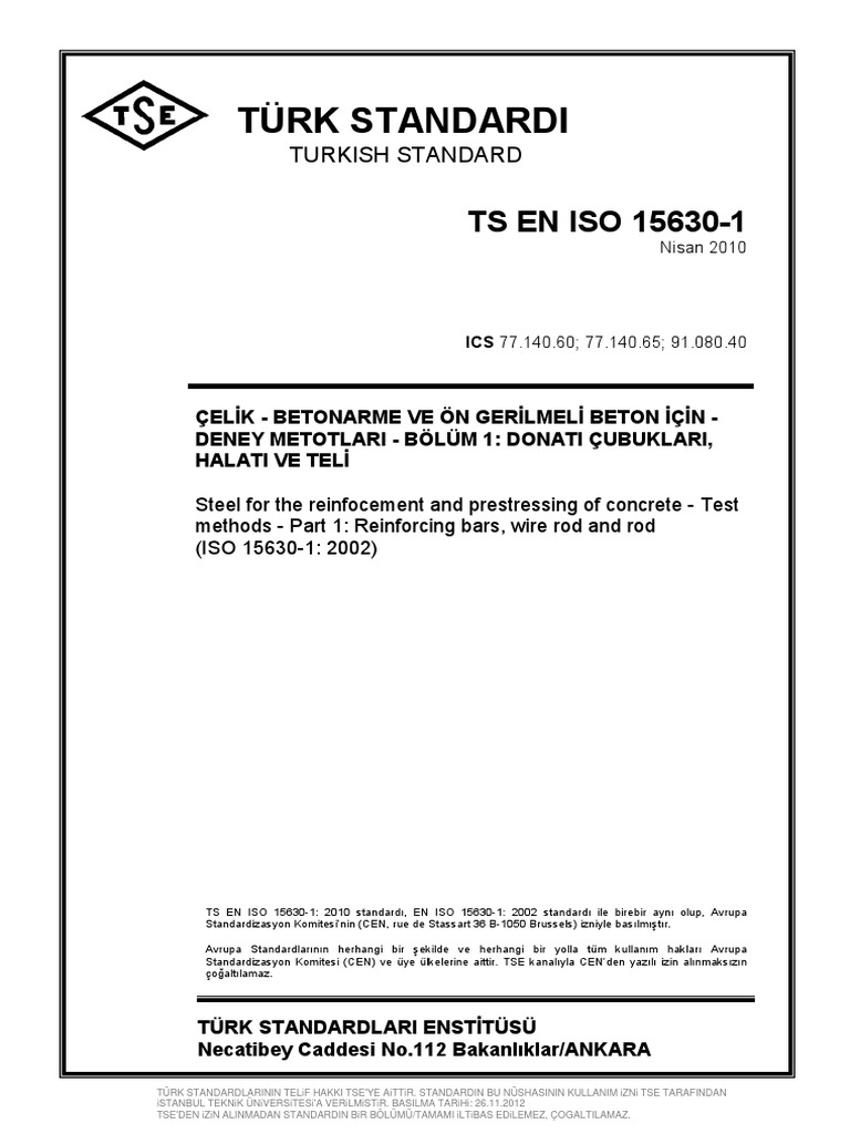 TS en Iso 15630 1 | PDF