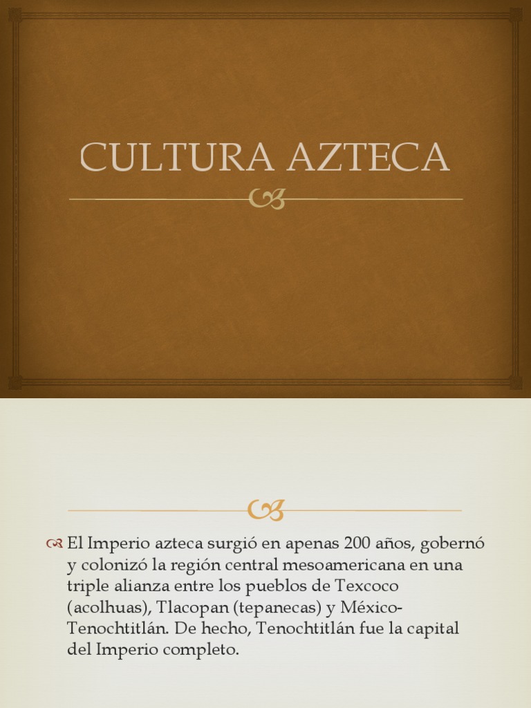 Cultura Azteca | PDF | Mesoamérica | México