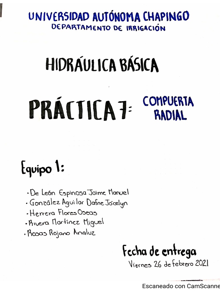 Practica 7 Hidraulica | PDF