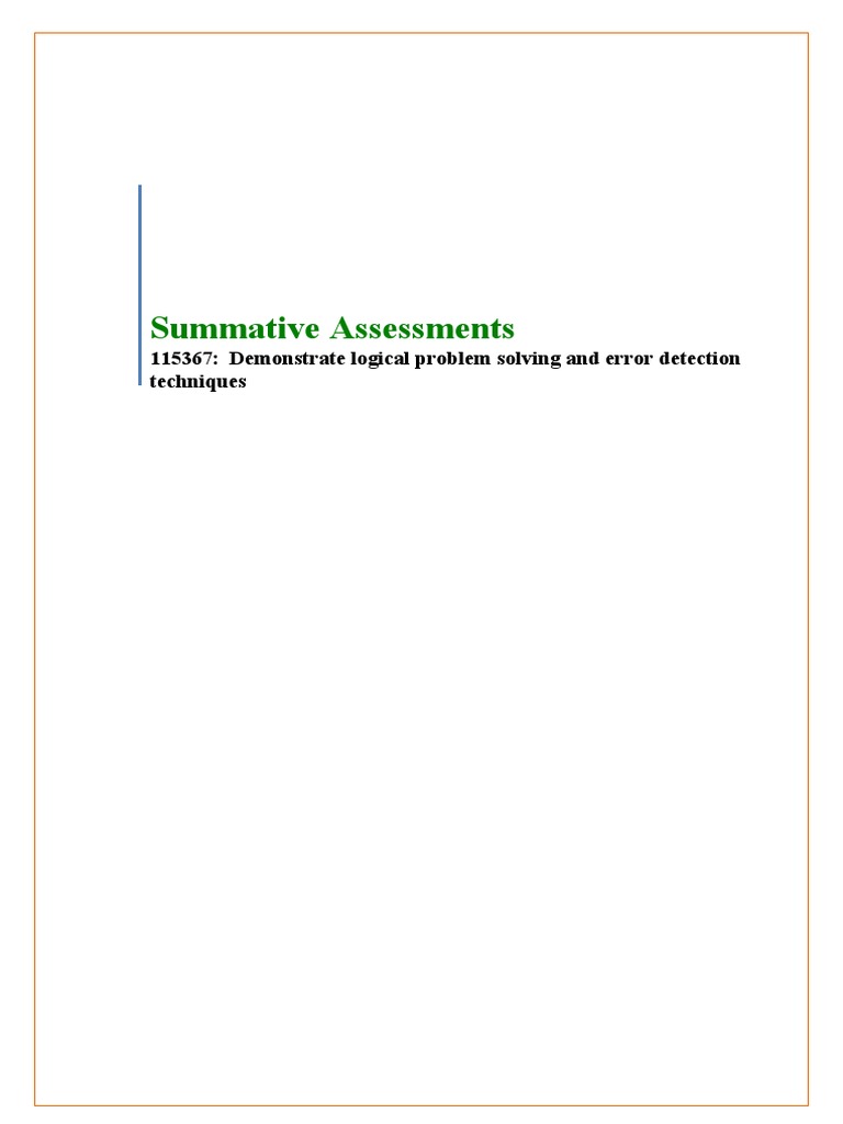 SAQA - 115367 - Summative Assessments | PDF | Learning | Cognitive Science
