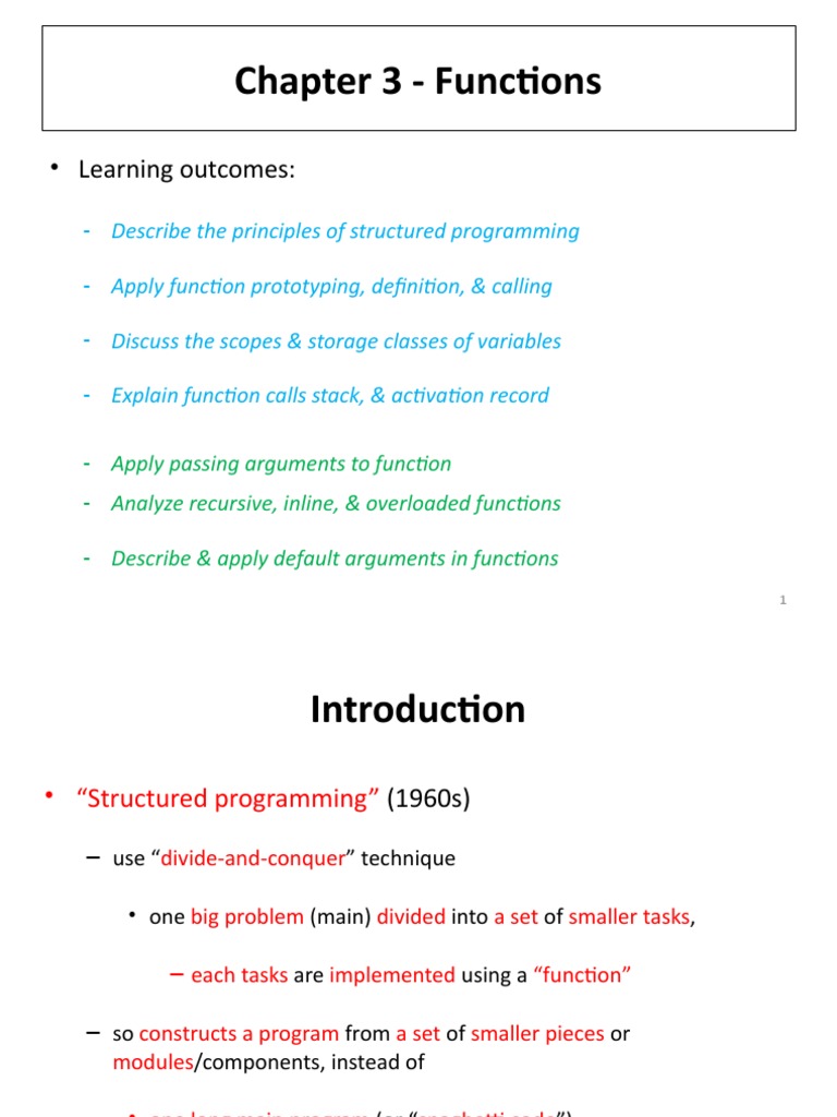 Functions Modular Programming And Recursion Pdf Subroutine Parameter Computer Programming