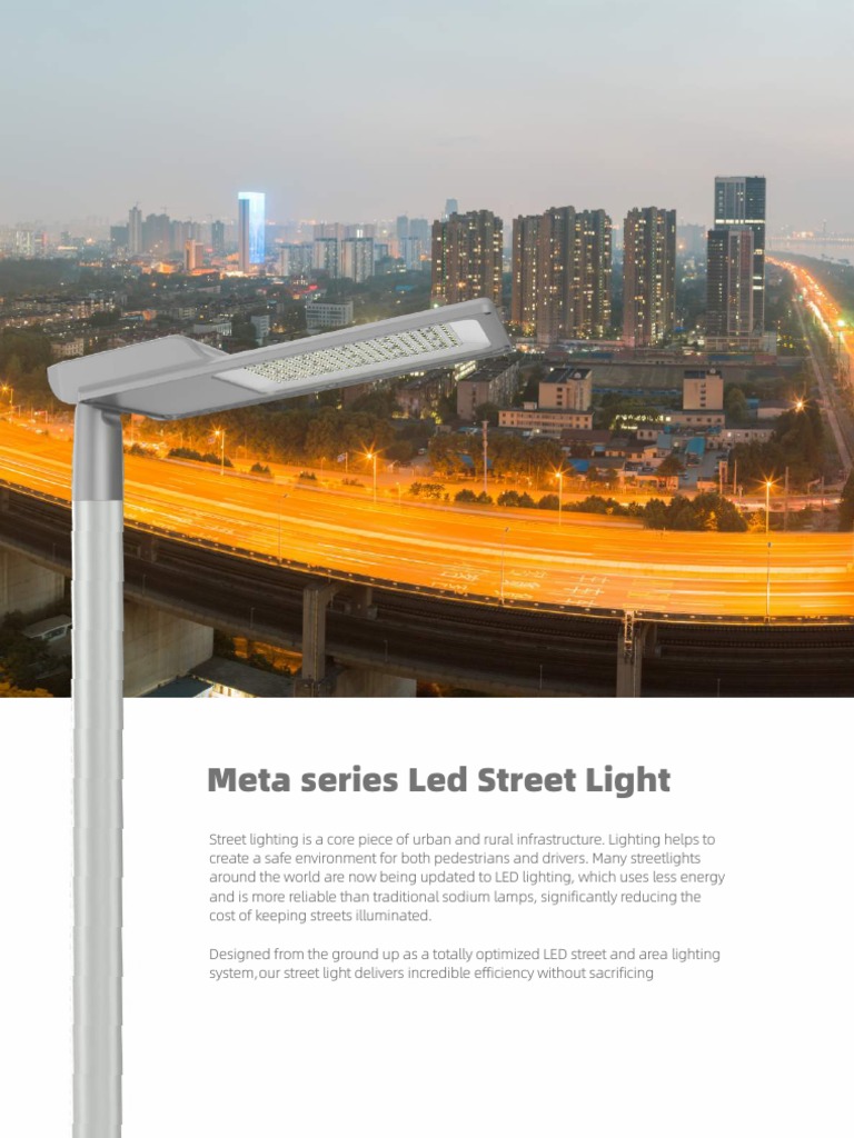 Meta LED Street Lighting System | PDF | Street Light | Lighting
