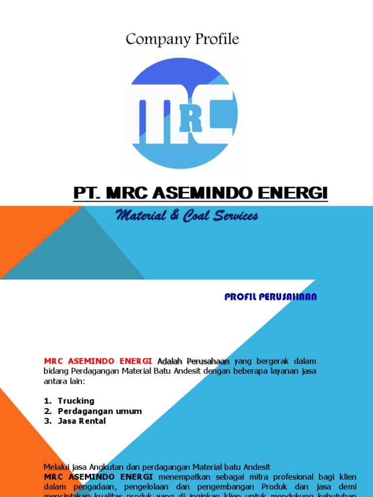 PT MRC COMPANY PROFILE - Supplier | PDF