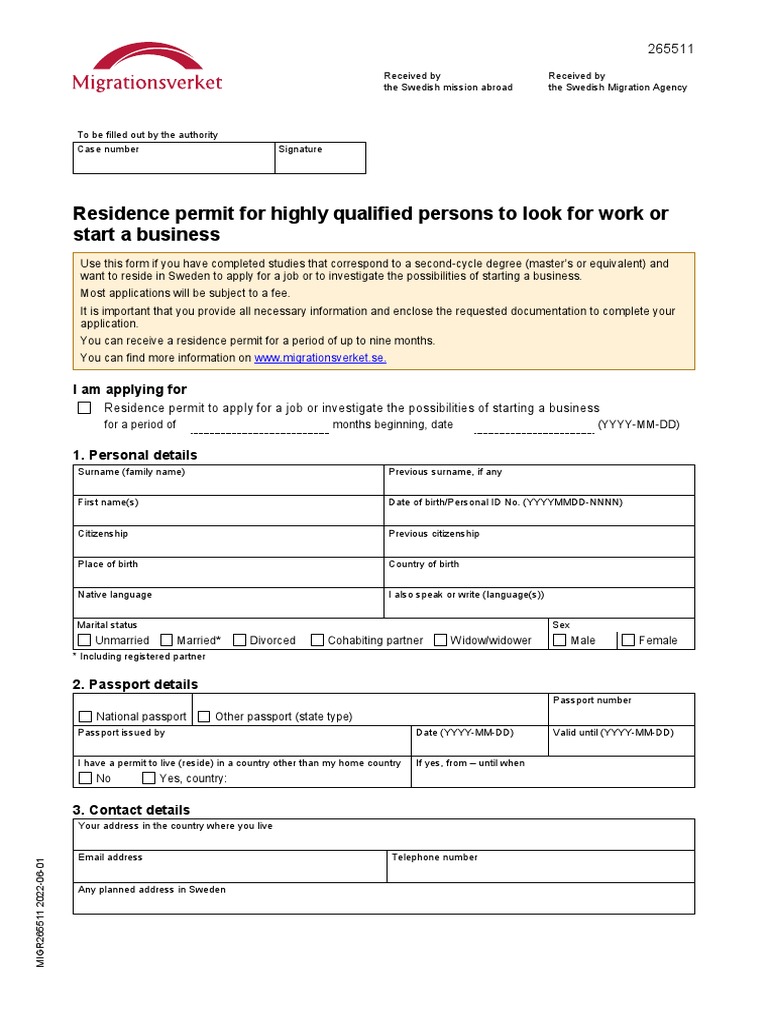 Sweden JS VISA Form | PDF | Passport | Criminal Record