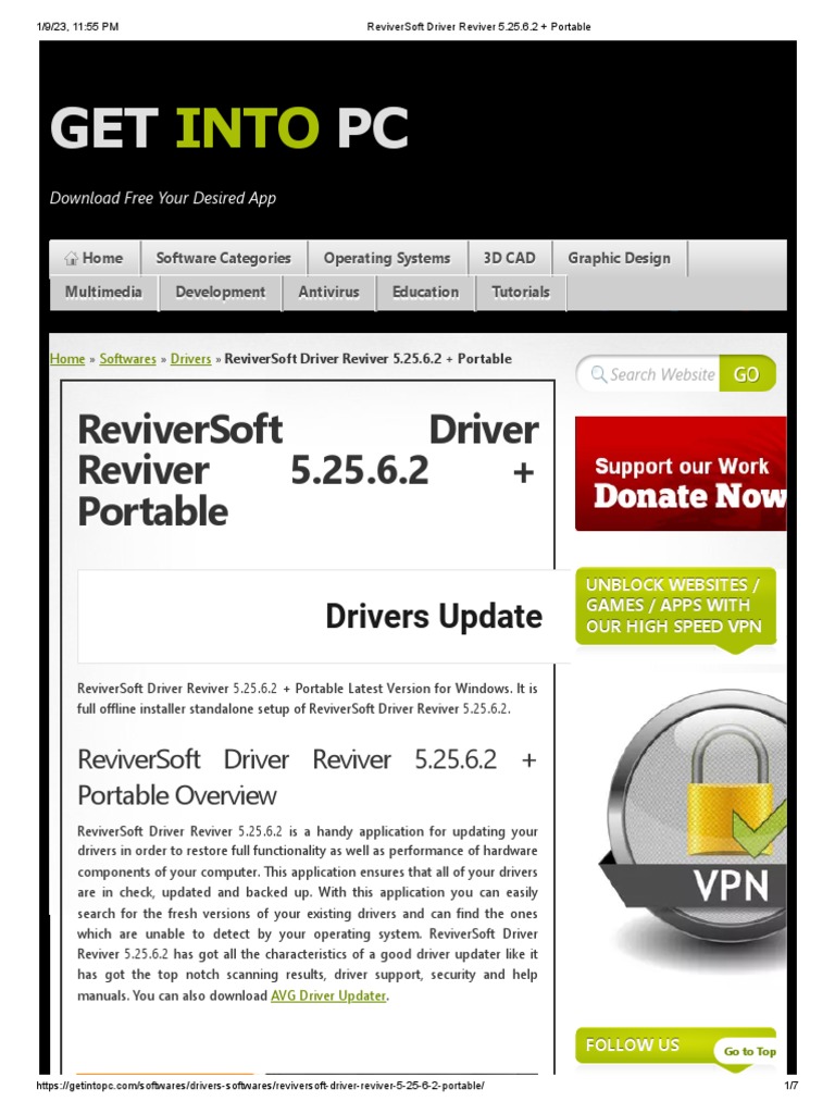 ReviverSoft Driver Reviver 5.25.6.2 + Portable | PDF | Installation (Computer Programs ...